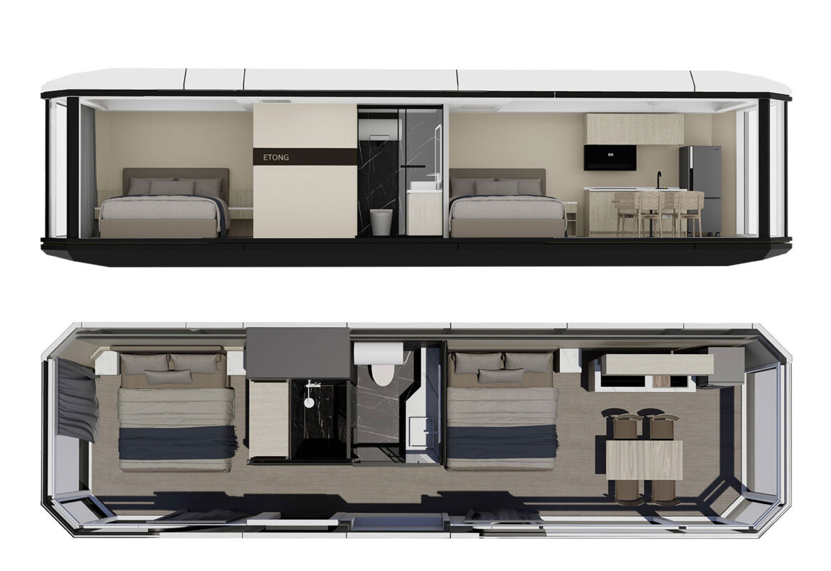 ETONG T40PF 38m² Aluminum alloy mobile container house - ETONG